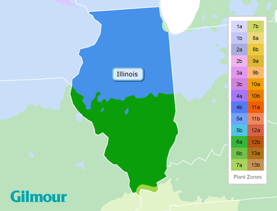 Illinois Planting Zones Growing Zone Map Gilmour Illinois Planting Zones Growing Zone Map Gilmour