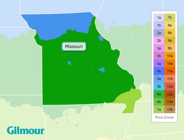 Missouri Planting Zones - Growing Zone Map | Gilmour